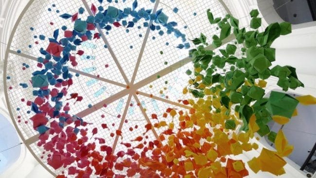 Street Artist Creates Origami Graffiti Made From Paper